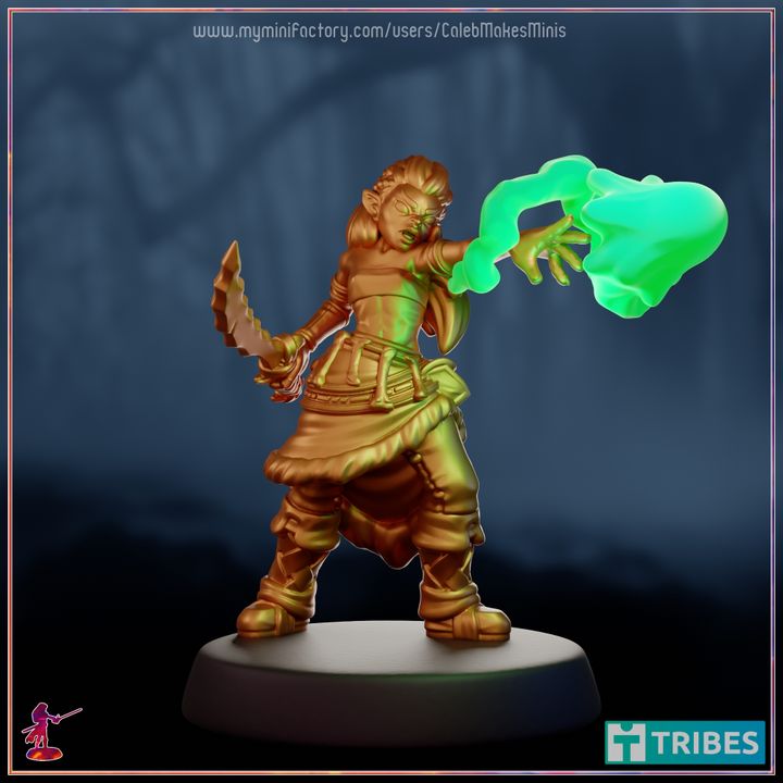 3D Printable "Nohle" the Magus [PRE-SUPPORTED] | Copper Elves Series by ...