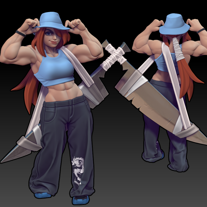 3D Printable Kit the Breaker + Variants by Twin Goddess Miniatures