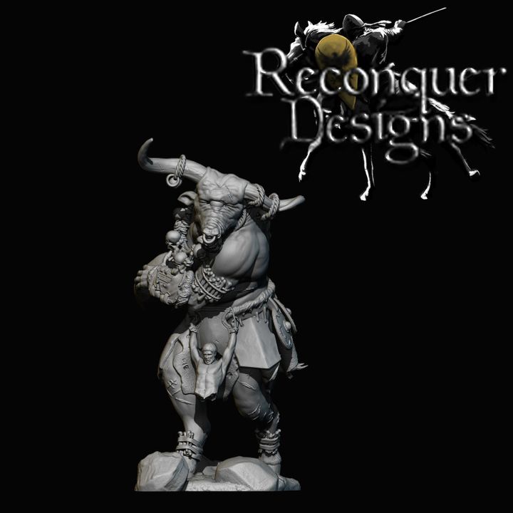 3D Printable Cyclops Minotaur by Reconquer Designs Fantasy