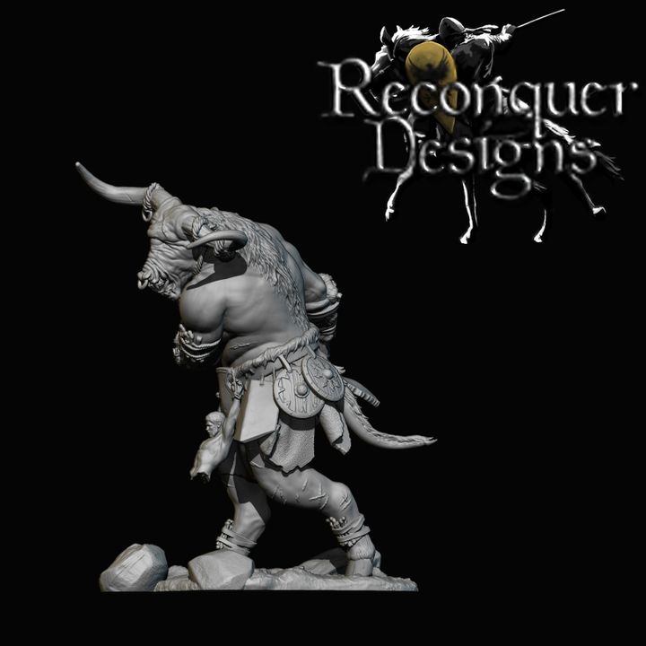 3D Printable Cyclops Minotaur by Reconquer Designs Fantasy