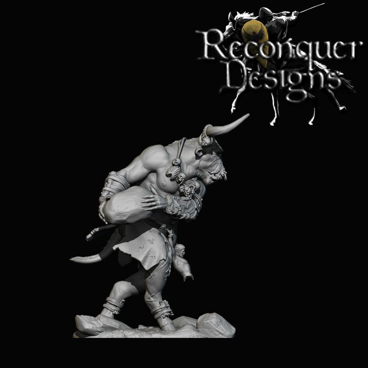 3D Printable Cyclops Minotaur by Reconquer Designs Fantasy