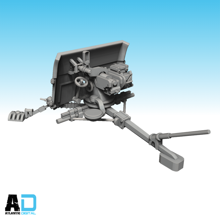 3D Printable British 2 pound Anti Tank Gun by Wargames Atlantic