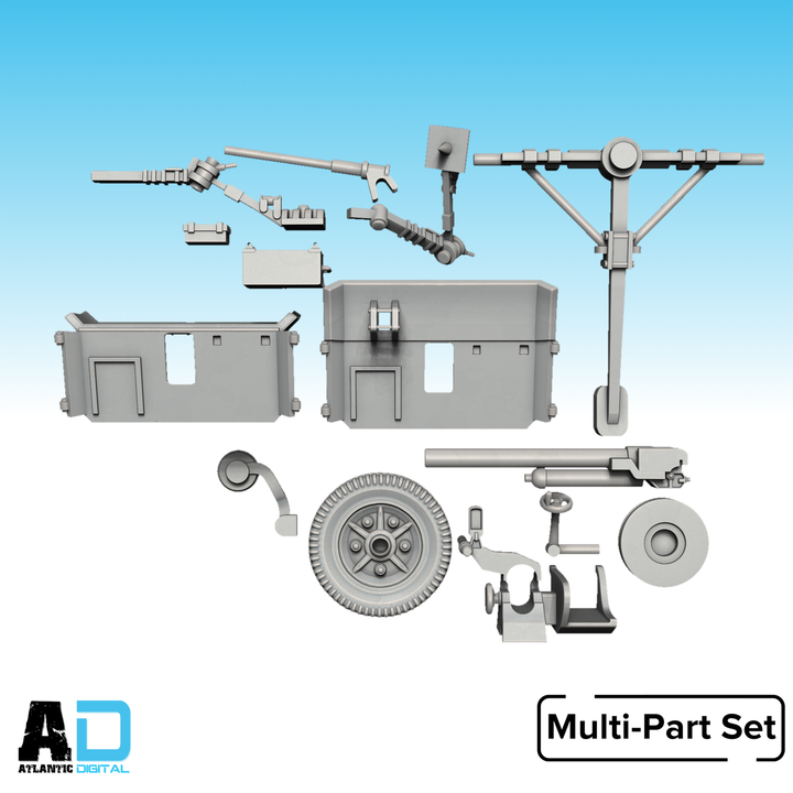 3D Printable British 2 pound Anti Tank Gun by Wargames Atlantic