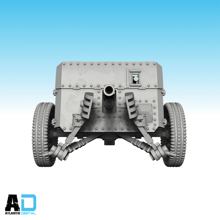 3D Printable British 2 pound Anti Tank Gun by Wargames Atlantic