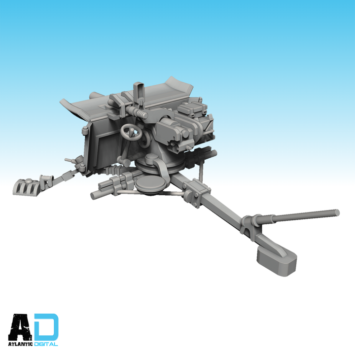 3D Printable British 2 pound Anti Tank Gun by Wargames Atlantic