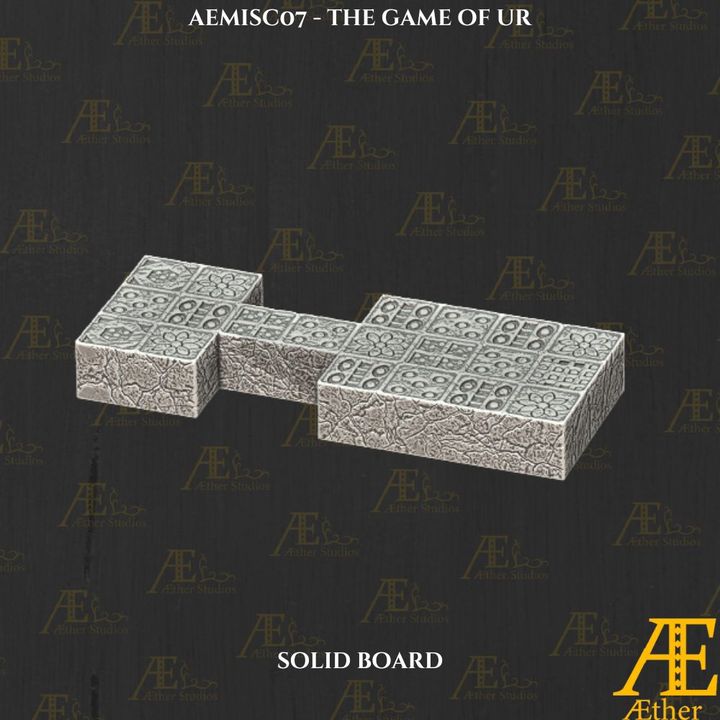 3D Printable AEMISC07 – The Game of Ur by Aether Studios