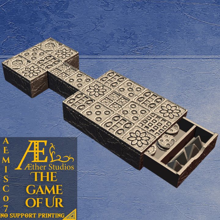 3D Printable AEMISC07 – The Game of Ur by Aether Studios
