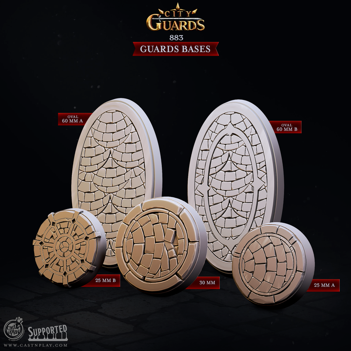 3D Printable Guards Bases (Pre-Supported) | Cast n Play by Cast n Play