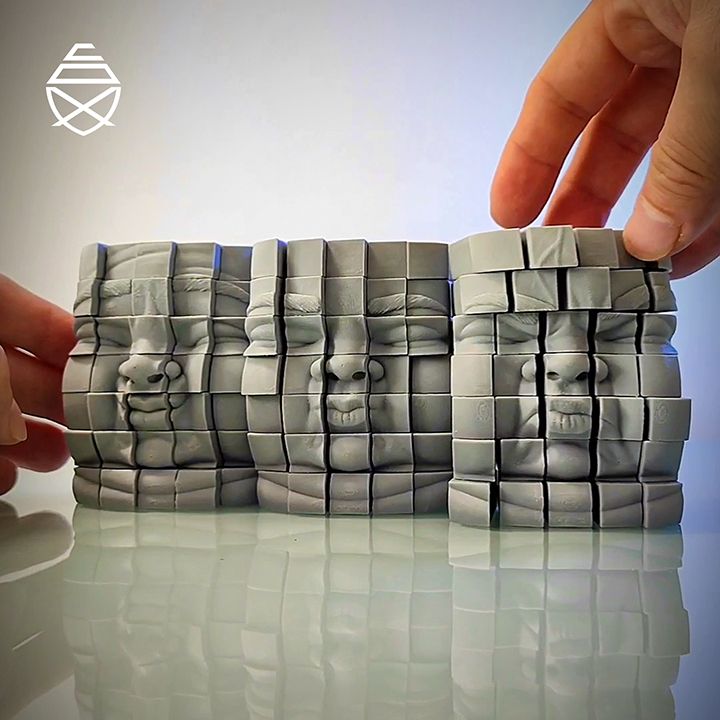 3D Printable PIXELS CHILDREN by PipeCox