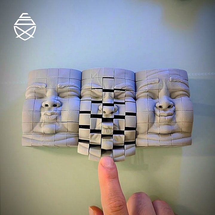 3D Printable PIXELS CHILDREN by PipeCox