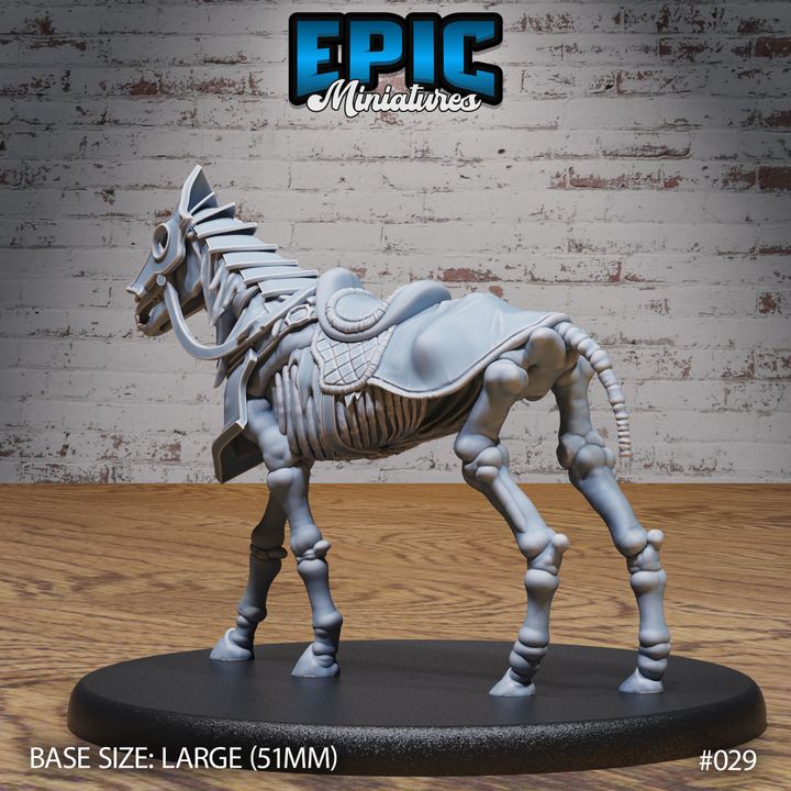 3D Printable Skeleton Army Horse Mount / Undead Steed / Evil Skelet ...