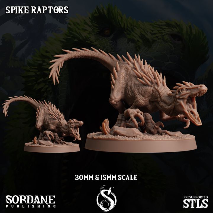 3D Printable Spike Raptors by Sordane Publishing