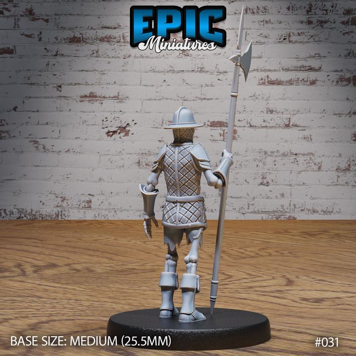 3D Printable Skeleton Army Guard / Undead Soldier / Evil Skelet Warrior ...