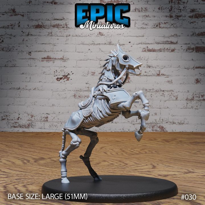 3D Printable Skeleton Army Horse Mount Attacking / Undead Steed / Evil ...