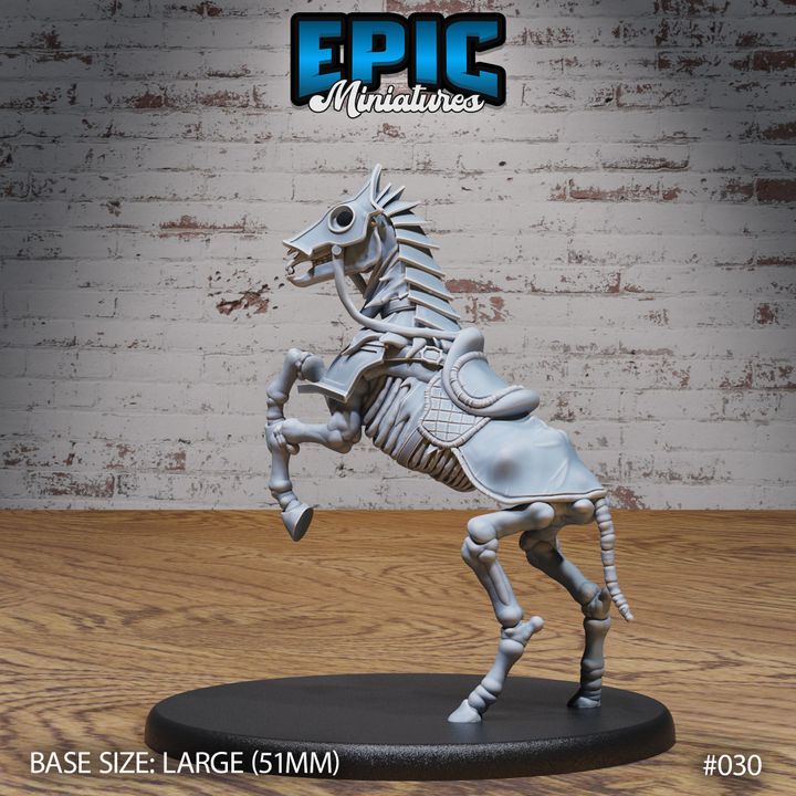 3D Printable Skeleton Army Horse Mount Attacking / Undead Steed / Evil ...