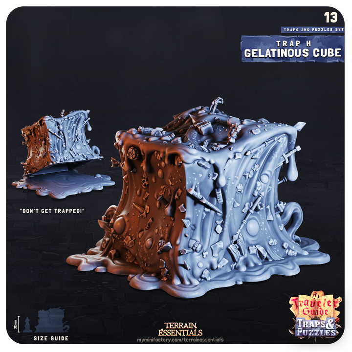 3D Printable Terrain Trap - Gelatinous Cube (Pre-Supported) by Terrain ...