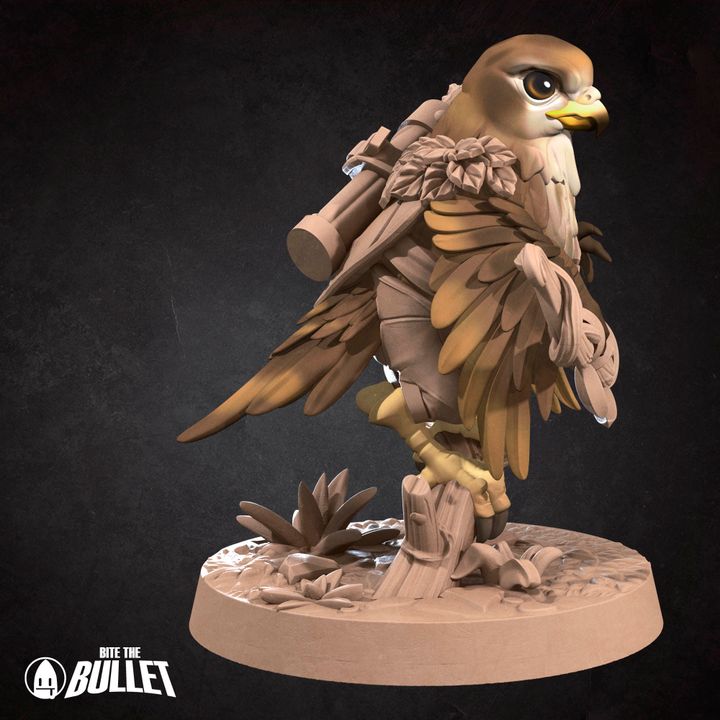 3D Printable [Free] [Humblewood] Hawkfolk Ranger by Bite the Bullet