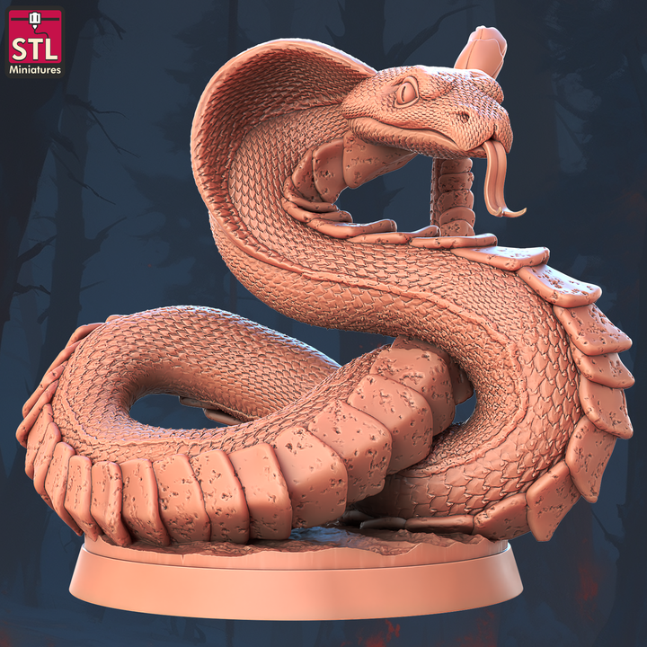 3D Printable Giant Snake Set by STL Miniatures