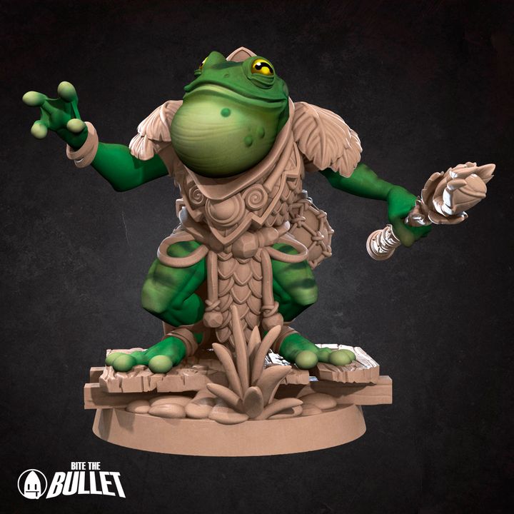 3D Printable Frogfolk Monk by Bite the Bullet