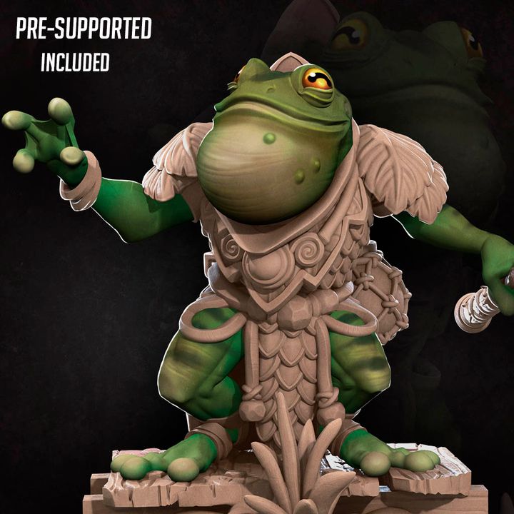 3D Printable Frogfolk Monk by Bite the Bullet