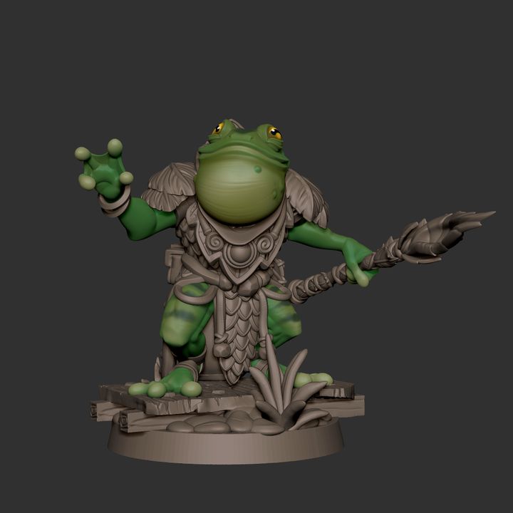 3D Printable Frogfolk Monk by Bite the Bullet