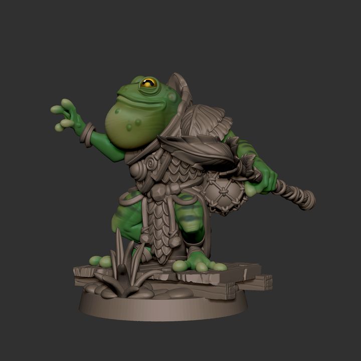 3D Printable Frogfolk Monk by Bite the Bullet