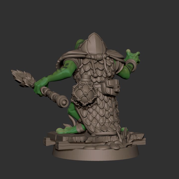 3D Printable Frogfolk Monk by Bite the Bullet