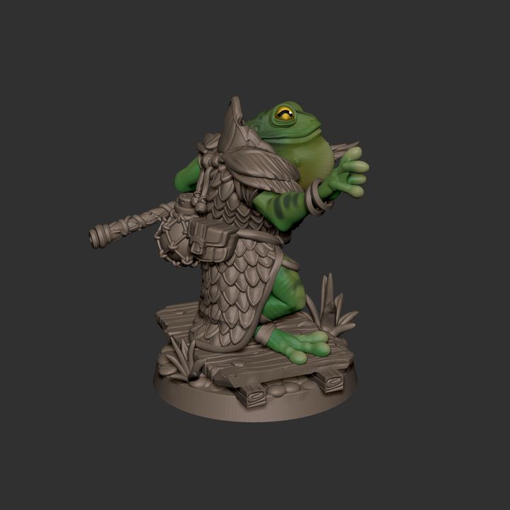 3D Printable Frogfolk Monk by Bite the Bullet