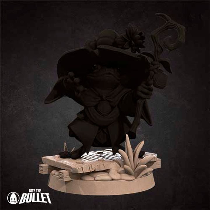 3D Printable Frogfolk Wizard by Bite the Bullet