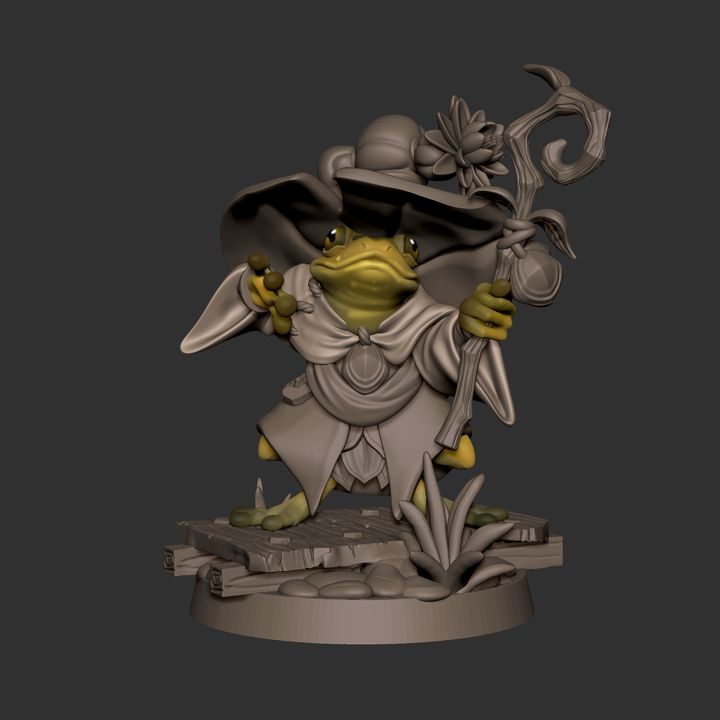 3D Printable Frogfolk Wizard by Bite the Bullet