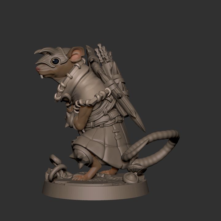 3D Printable Ratfolk Hunter by Bite the Bullet