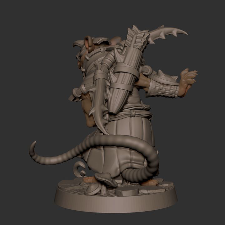 3D Printable Ratfolk Hunter by Bite the Bullet