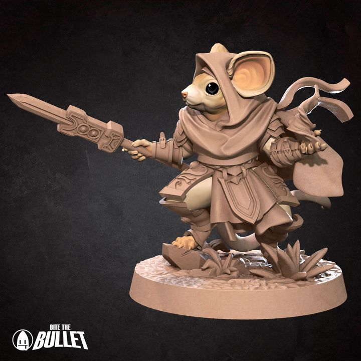 3D Printable Mousefolk Cleric by Bite the Bullet
