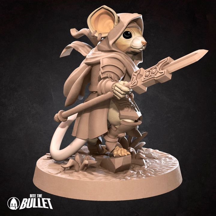 3D Printable Mousefolk Cleric by Bite the Bullet
