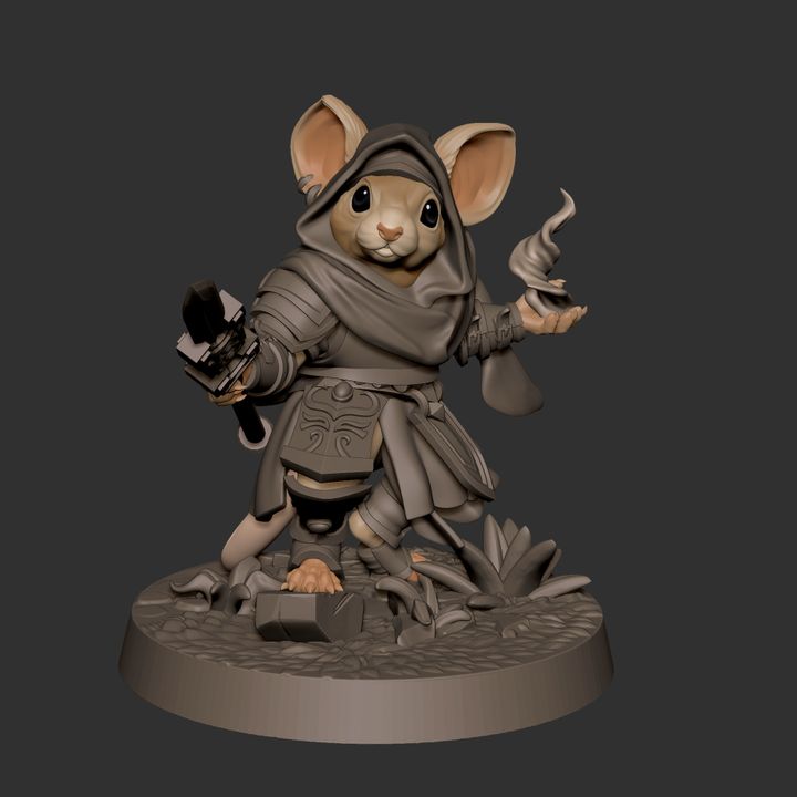 3D Printable Mousefolk Cleric by Bite the Bullet
