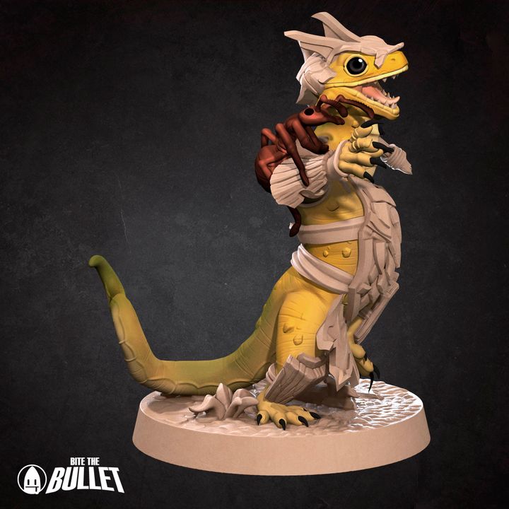 3D Printable Lizardfolk Barbarian by Bite the Bullet