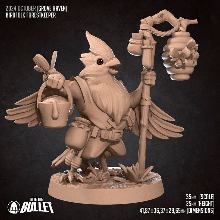 3D Printable Birdfolk Forest Keeper by Bite the Bullet