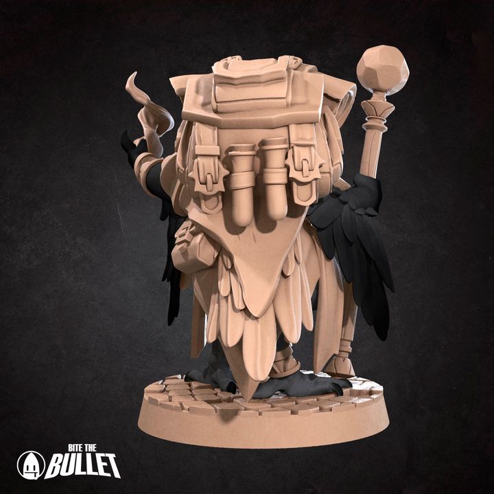 3D Printable Crowfolk Warlock by Bite the Bullet