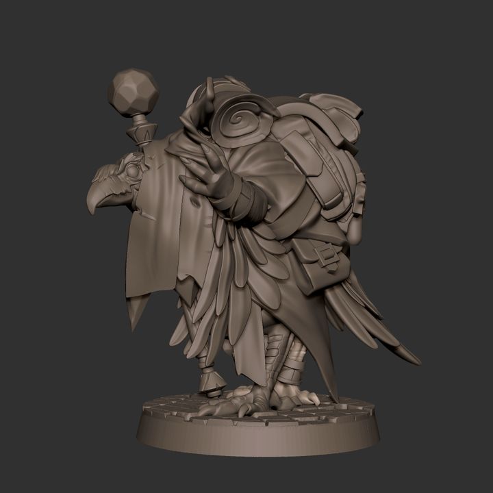 3D Printable Crowfolk Warlock by Bite the Bullet