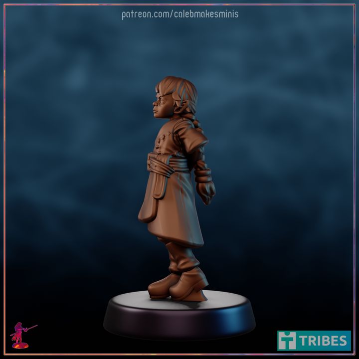 3D Printable Peasant Child (Version A) [PRE-SUPPORTED] | Bronze Elf ...
