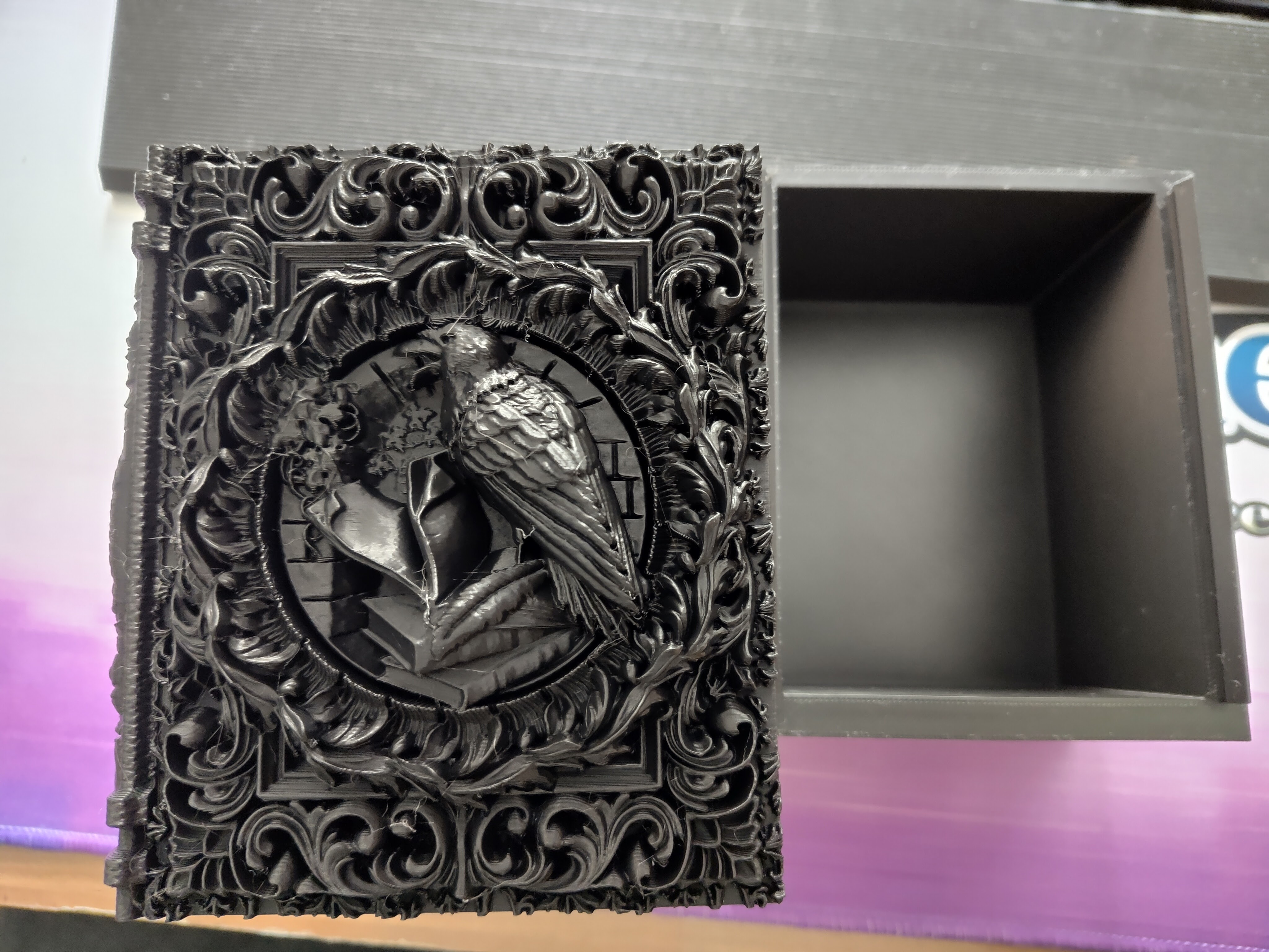 3D Printable Nevermore Tome - Storage & Rolling Tray by FatesEnd