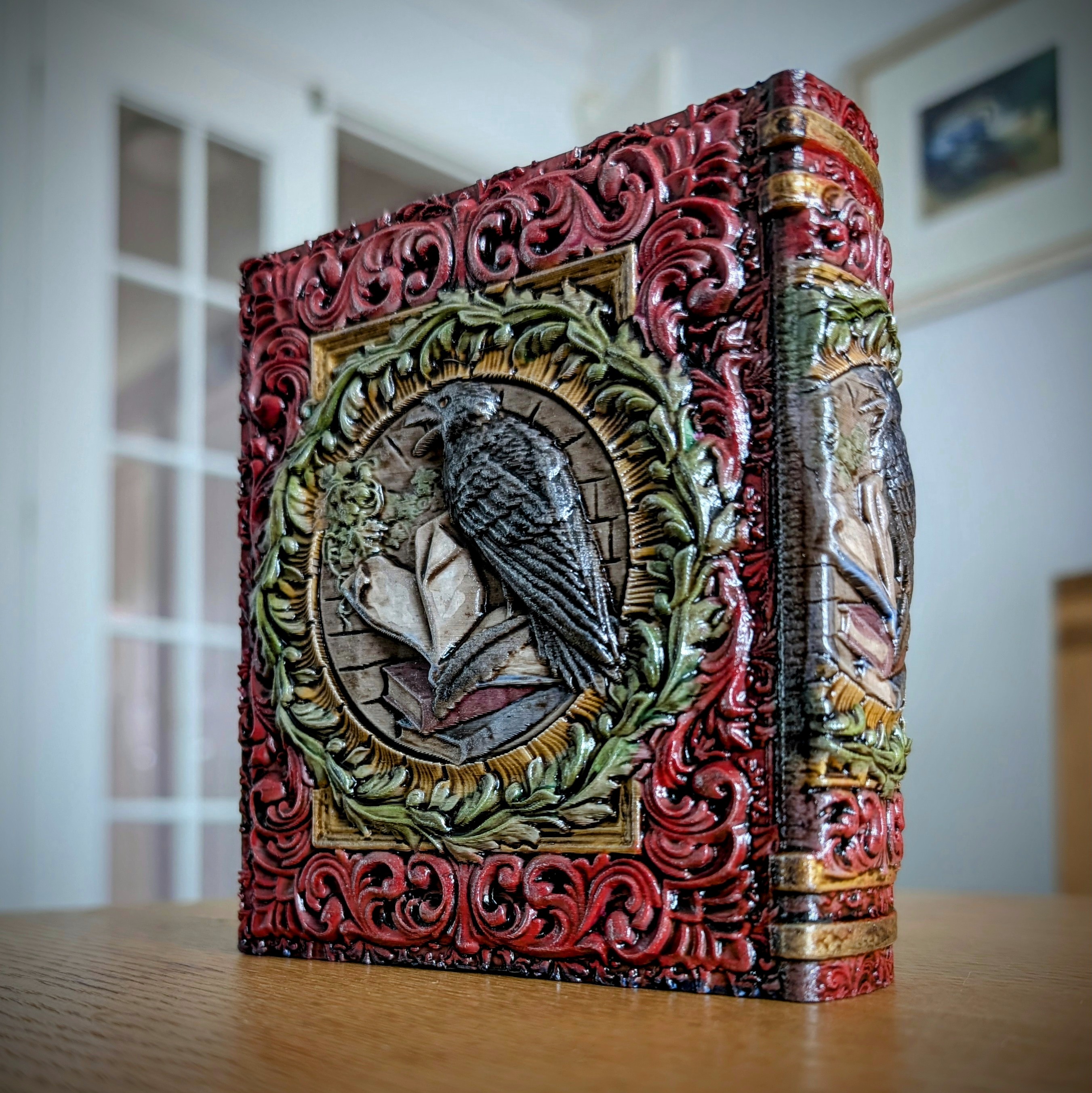 3D Printable Nevermore Tome - Storage & Rolling Tray by FatesEnd