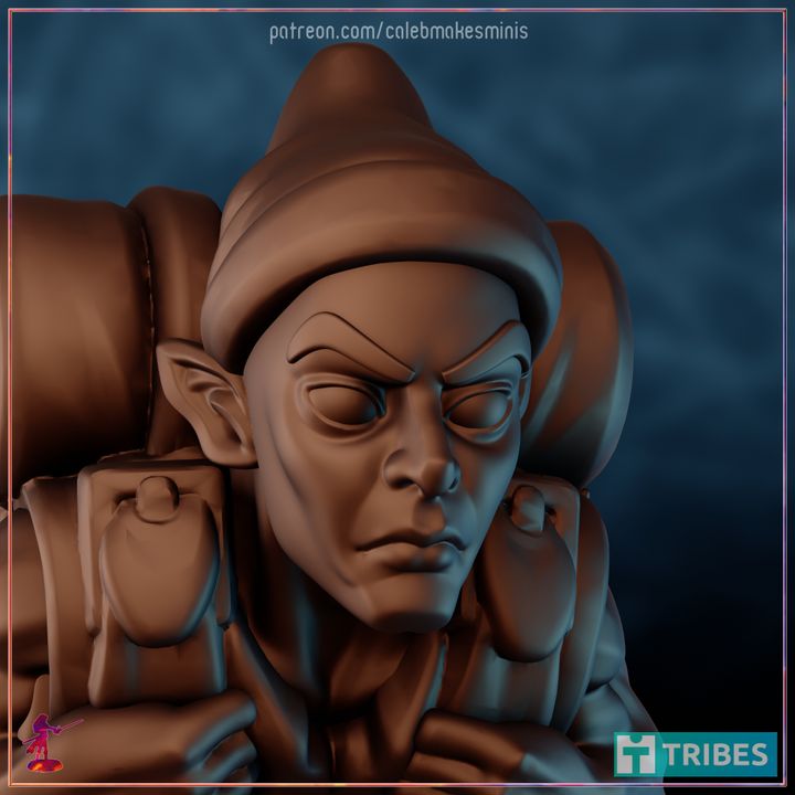 3D Printable Traveling Merchant (Version A) [PRE-SUPPORTED] | Bronze ...