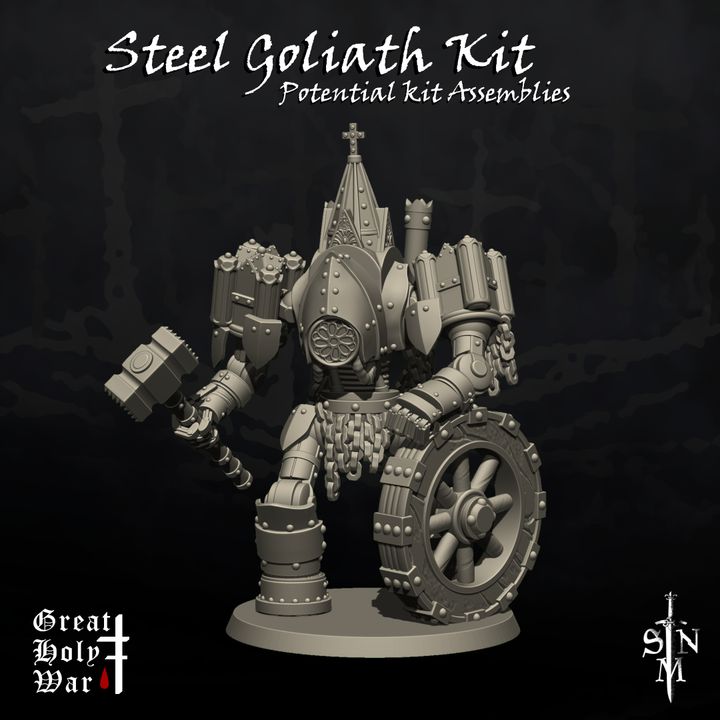 3D Printable Great Holy War: Steel Goliath Kit by Sir Nicholas Miniatures