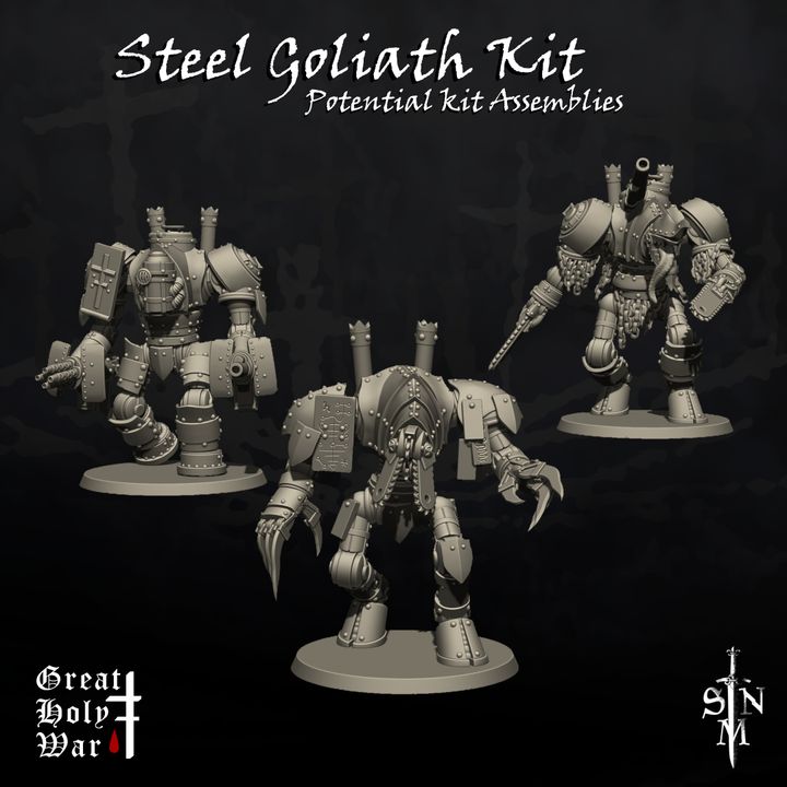 3D Printable Great Holy War: Steel Goliath Kit by Sir Nicholas Miniatures