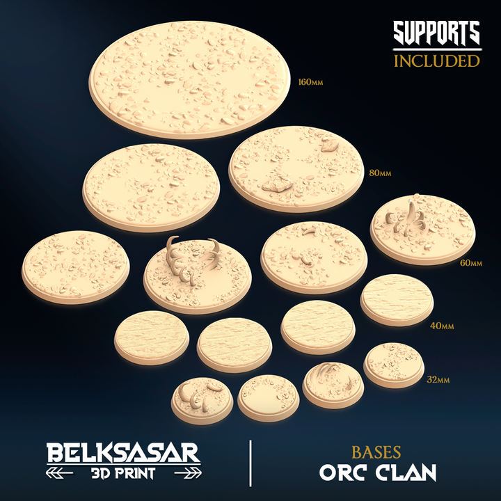 3D Printable Orc Clan - Bases by Belksasar
