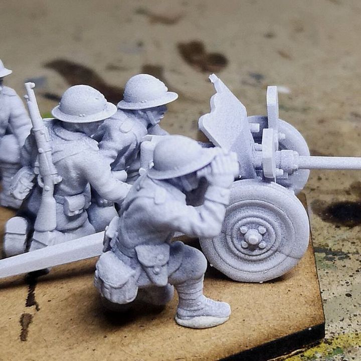 3D Printable WW2 28mm French 25mm AT GUN by Colonel Muller
