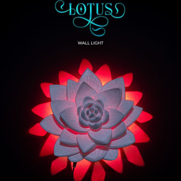 3D Printable The Lotus Wall Light by Stlflix