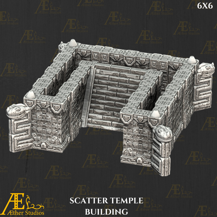 3D Printable AEAZNK02 – Temple Mounts by Aether Studios