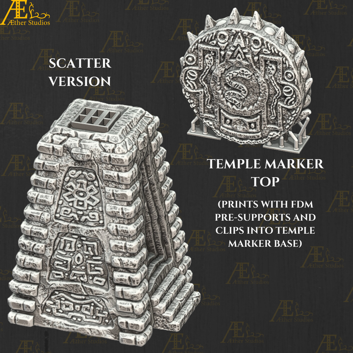3D Printable AEAZNK02 – Temple Mounts by Aether Studios